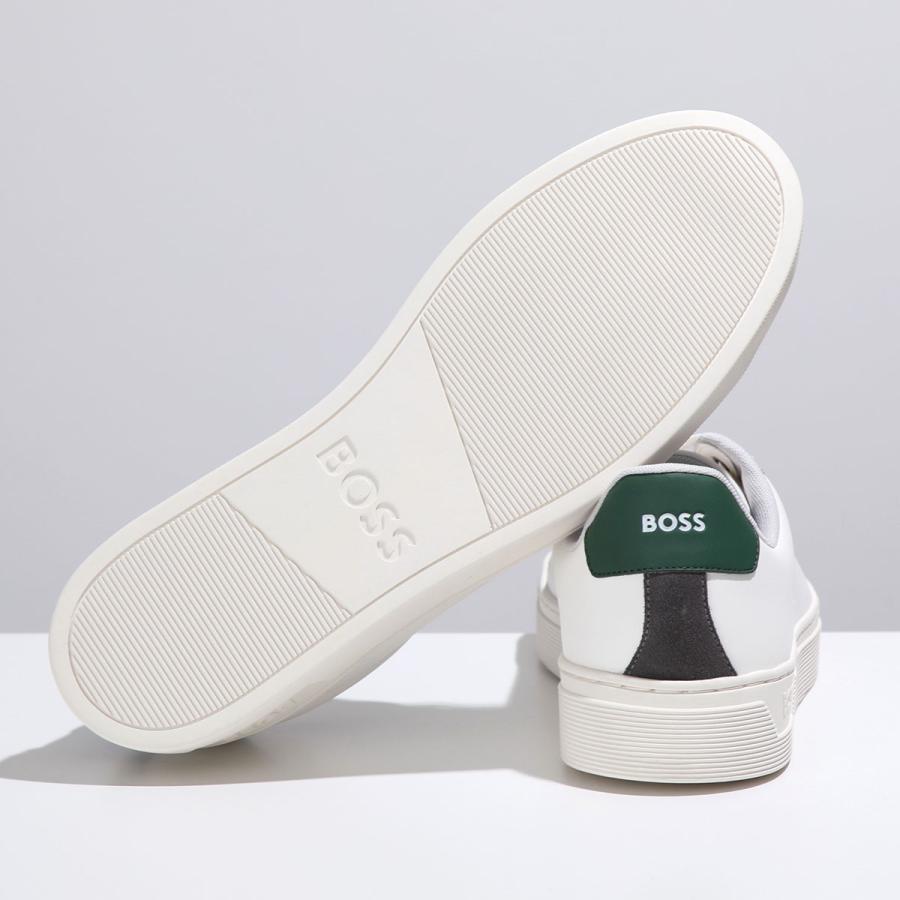 HUGO BOSS（ヒューゴ・ボス） スニーカー 50502869 メンズ ローカット カップソール ロゴ レザー 靴 130/Open ...