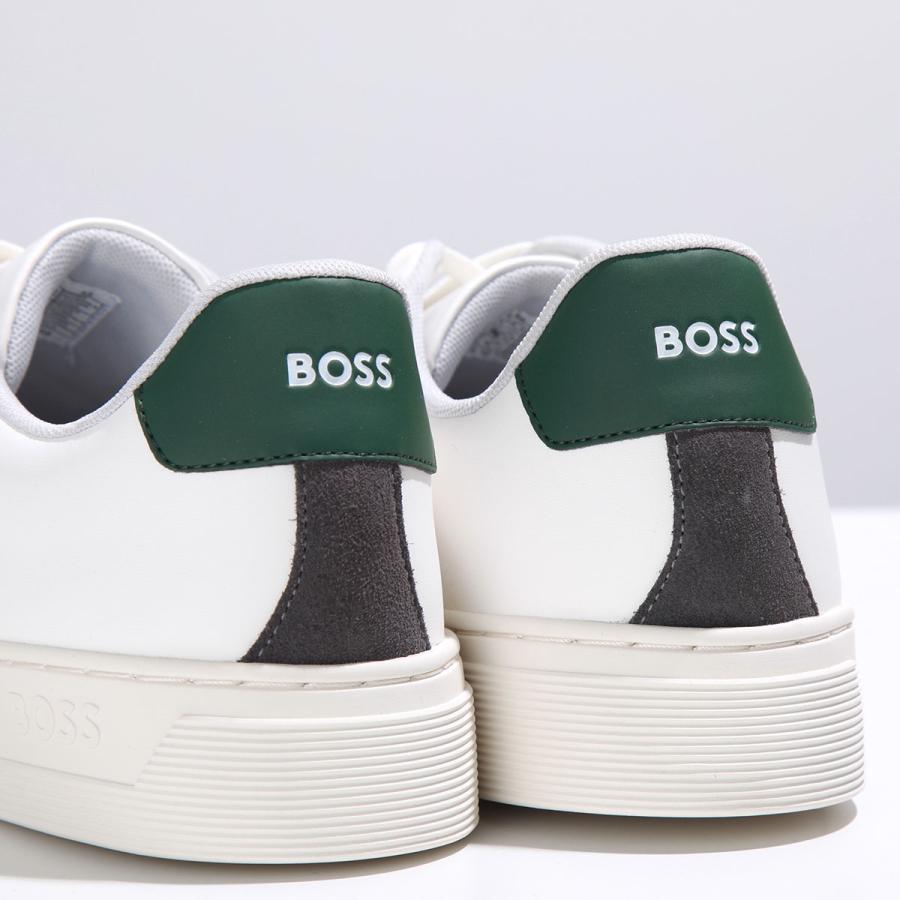 HUGO BOSS（ヒューゴ・ボス） スニーカー 50502869 メンズ ローカット カップソール ロゴ レザー 靴 130/Open ...
