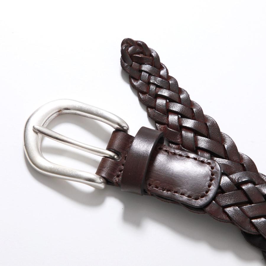 Anderson's（アンダーソンズ） ベルト A3152 PI410 AF3578 14 メンズ レザー メッシュベルト バックル 5ホール ...