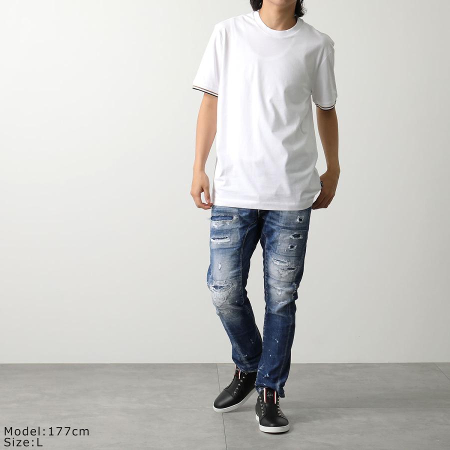 HUGO BOSS ヒューゴボス 半袖 Tシャツ BLACK 50501097 メンズ コットン クルーネック レギュラーフィット カラー2色 ...