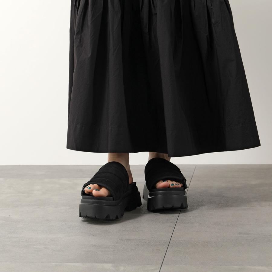 UGG アグ サンダル W CALLIE 1152697 レディース 厚底 プラットフォーム ロゴ ヌバック シューズ 靴 BLK/BLACK ...