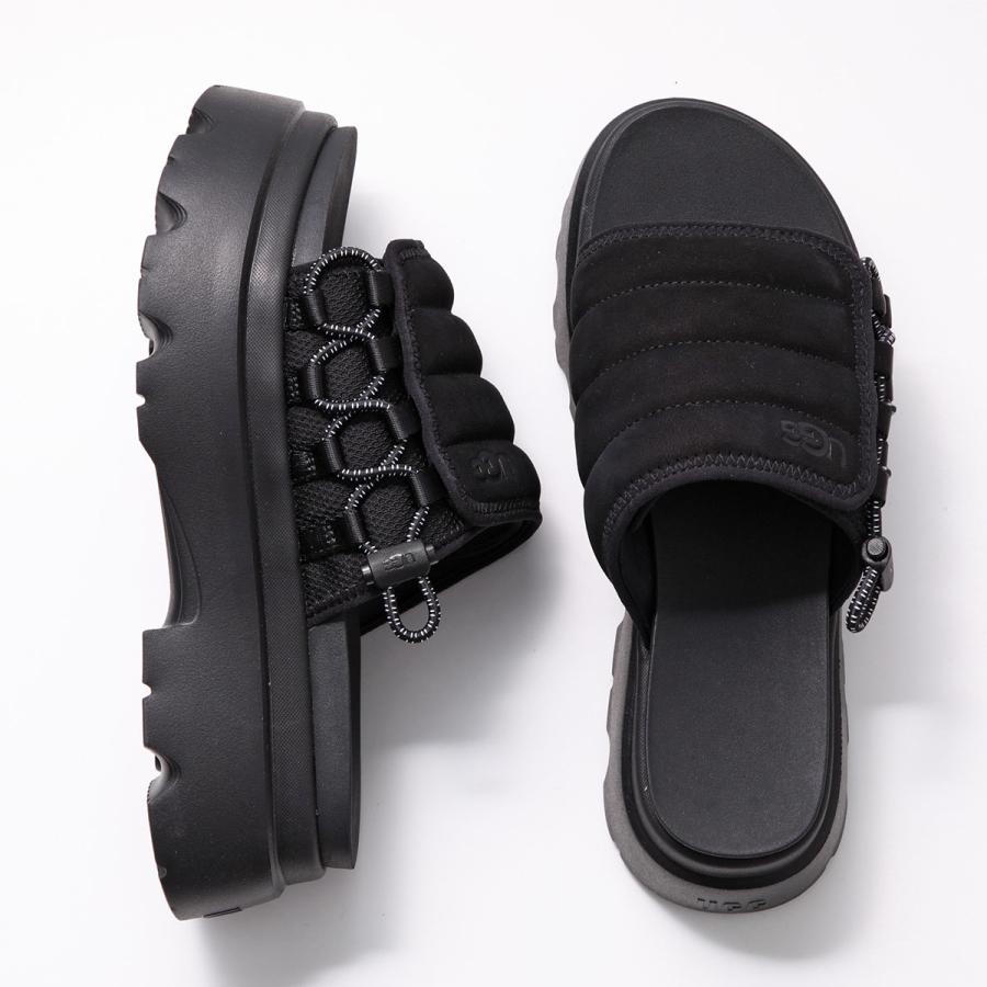 UGG アグ サンダル W CALLIE 1152697 レディース 厚底 プラットフォーム ロゴ ヌバック シューズ 靴 BLK/BLACK ...