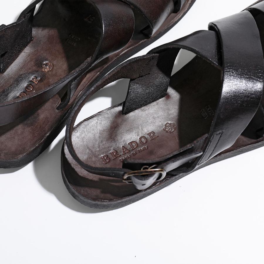 BRADOR ブラドール サンダル MOGANO 34260 レディース タンニン レザー ストラップ クロスベルト フラット コンフォート ...