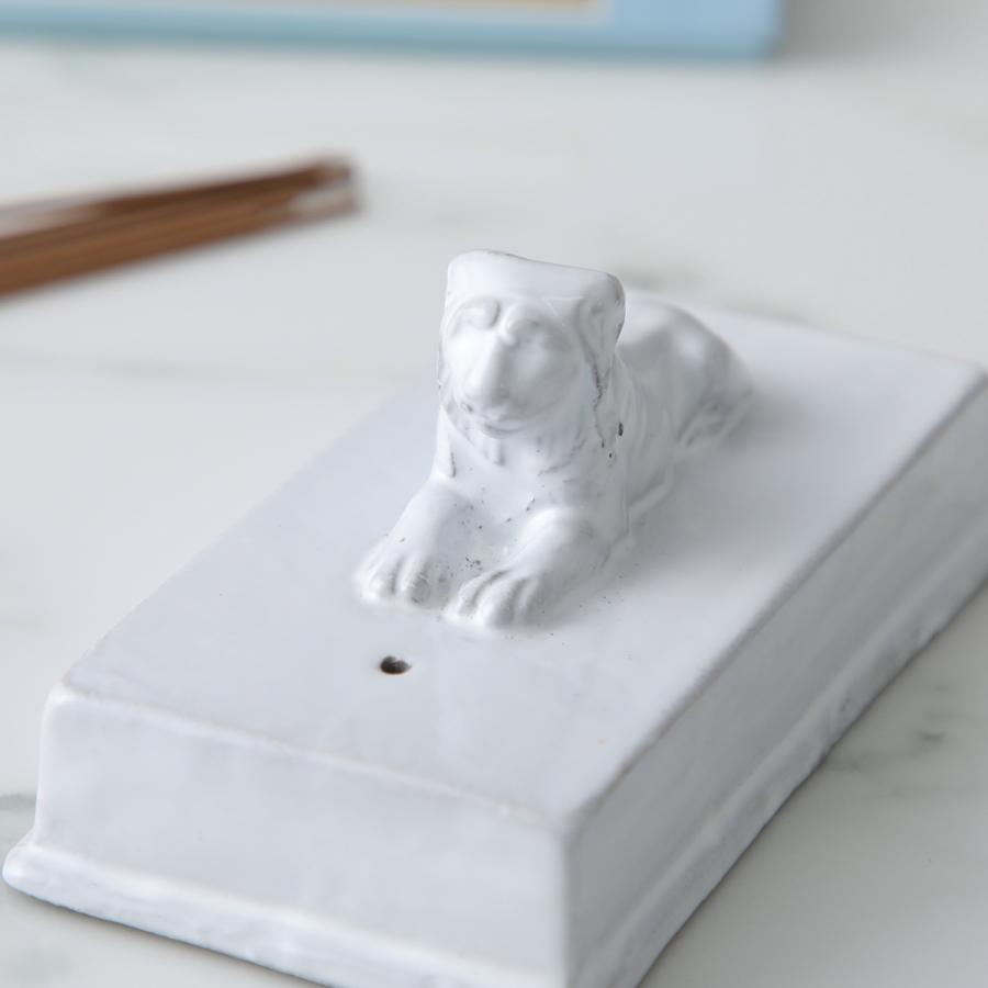 ASTIER de VILLATTE. Astier Villatte アスティエ・ド・ヴィラット インセンスホルダー Lion on Slab Incense Holder ENCLIO3 ...