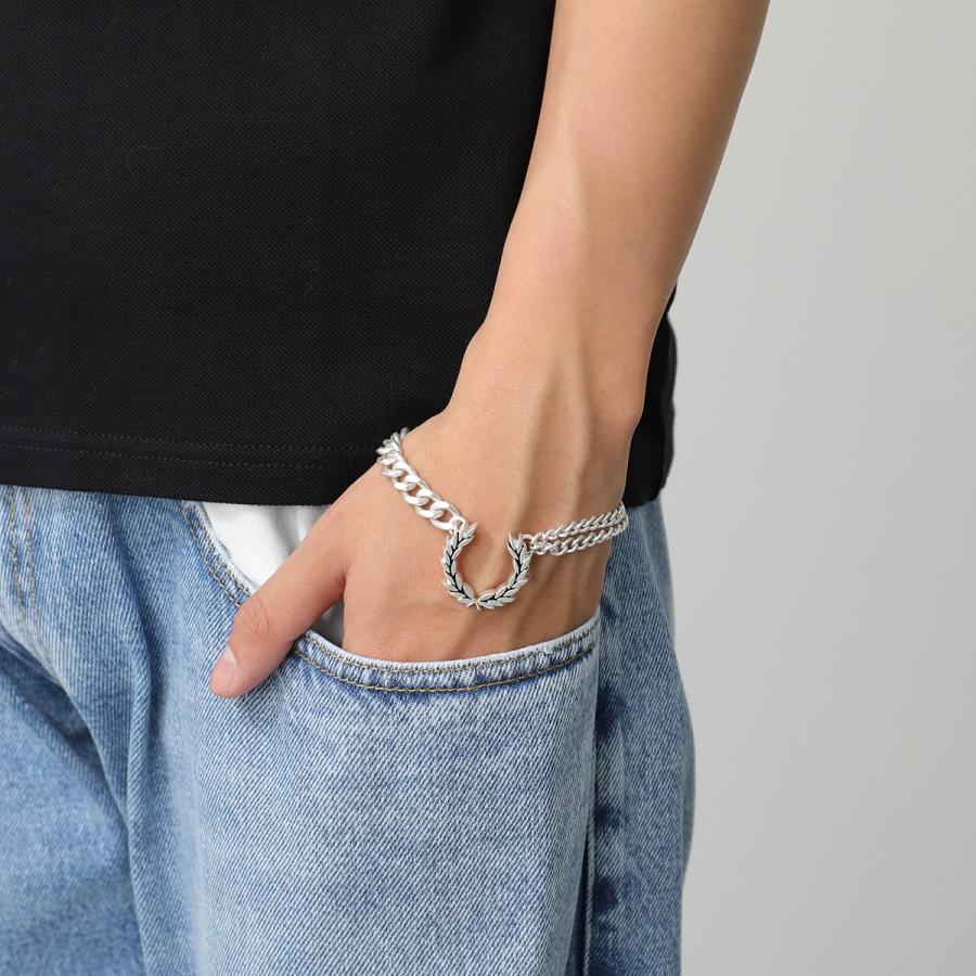 FRED PERRY（フレッドペリー） ブレスレット DBL CHUNKY LAUREL WR BRACELET MS6708 メンズ ...