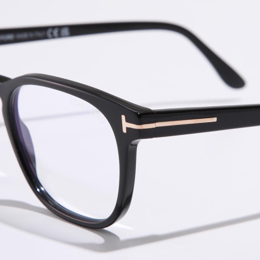 TOM FORD トムフォード メガネ TF5868-B FT5868-B メンズ ウェリントン型 めがね 眼鏡 伊達メガネ ブルーライトカット Tロゴ 黒縁 アイウェア 001 ...