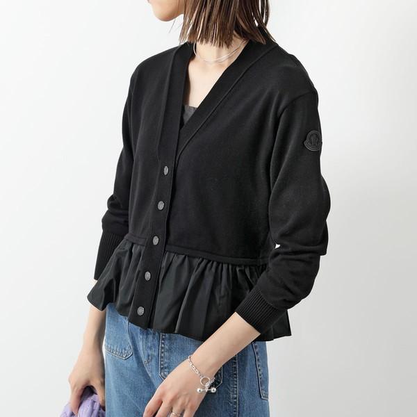 MONCLER モンクレール カーディガン 9B00031 M4066 レディース 長袖 Vネック ニット アイコンパッチ カシミヤ シルク ...