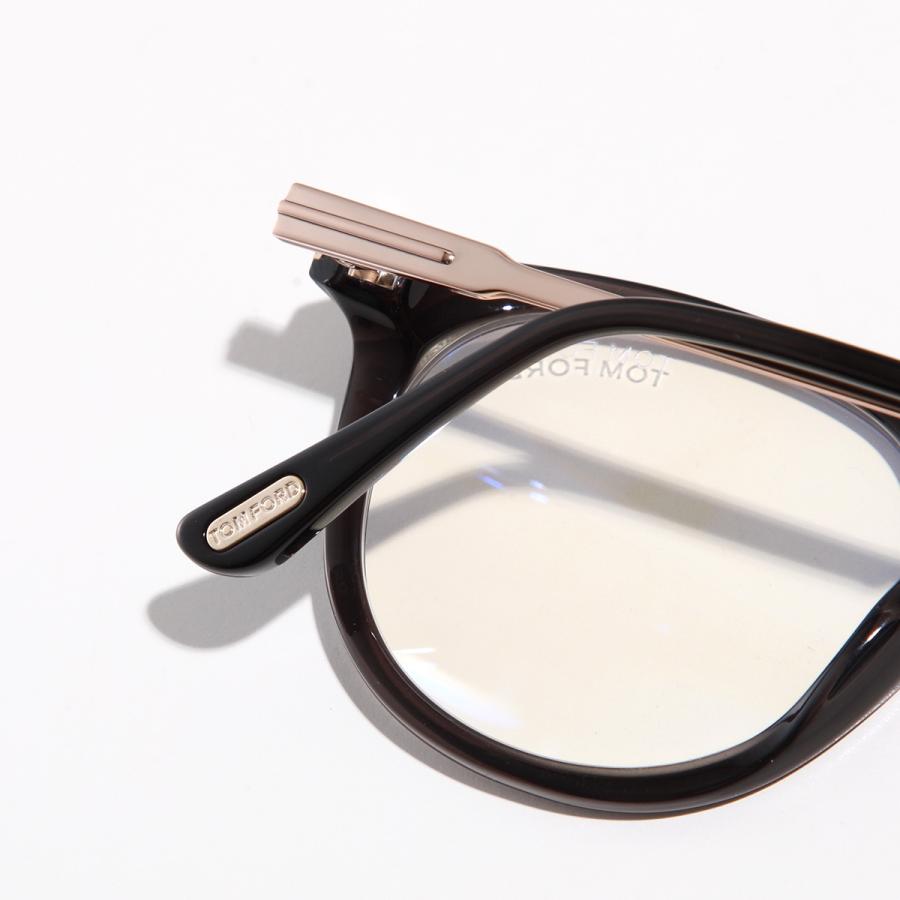 TOM FORD トムフォード メガネ TF5905-B メンズ ボストン型 フルリム めがね 眼鏡 伊達メガネ ブルーライトカット Tロゴ ...