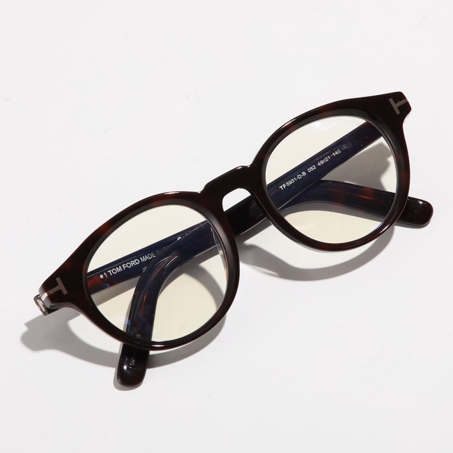 TOM FORD トムフォード メガネ TF5931-D-B メンズ ボストン型 フルリム ブルーライトカット めがね 眼鏡 アジアンフォット ...