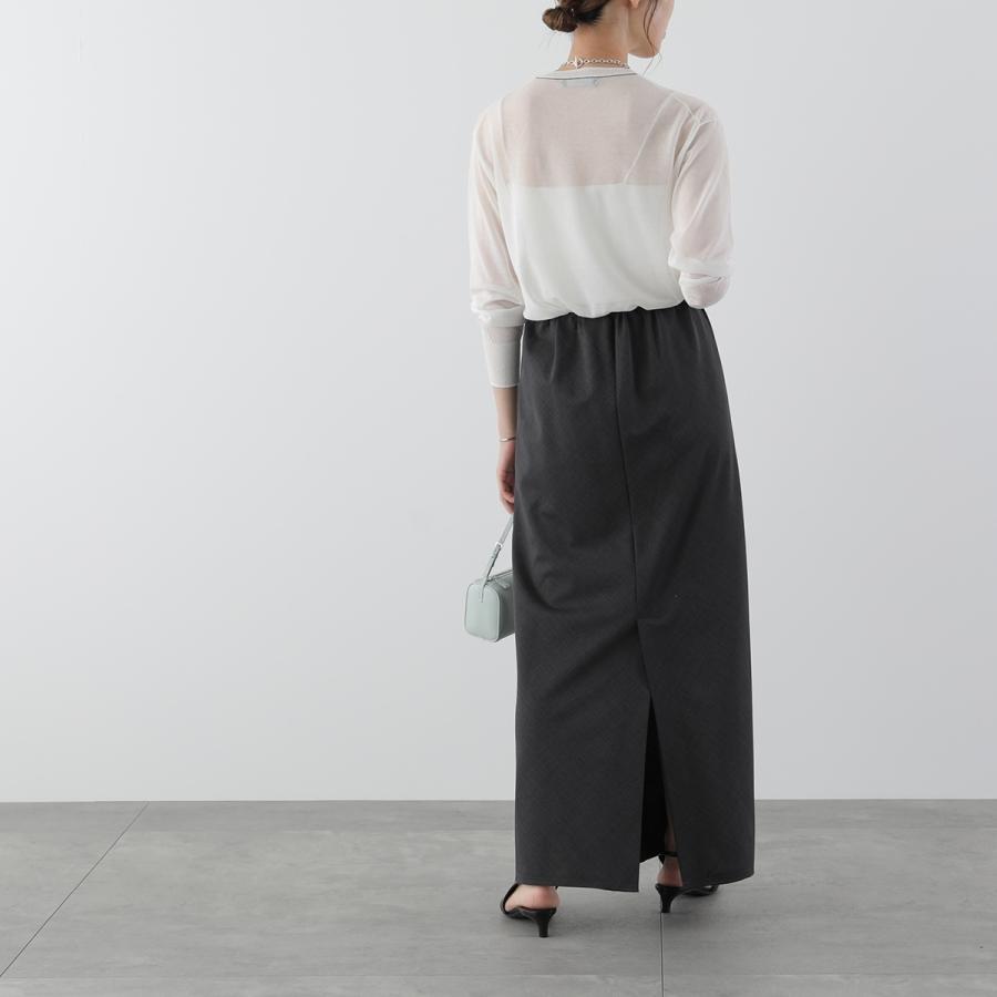 IHATOV イーハトーブ ロングスカート T/W Maxi Skirt IH11-6A-89117 IH11-7P-73315 レディース ウールブレンド Iライン マキシ丈 カラー2色 ...