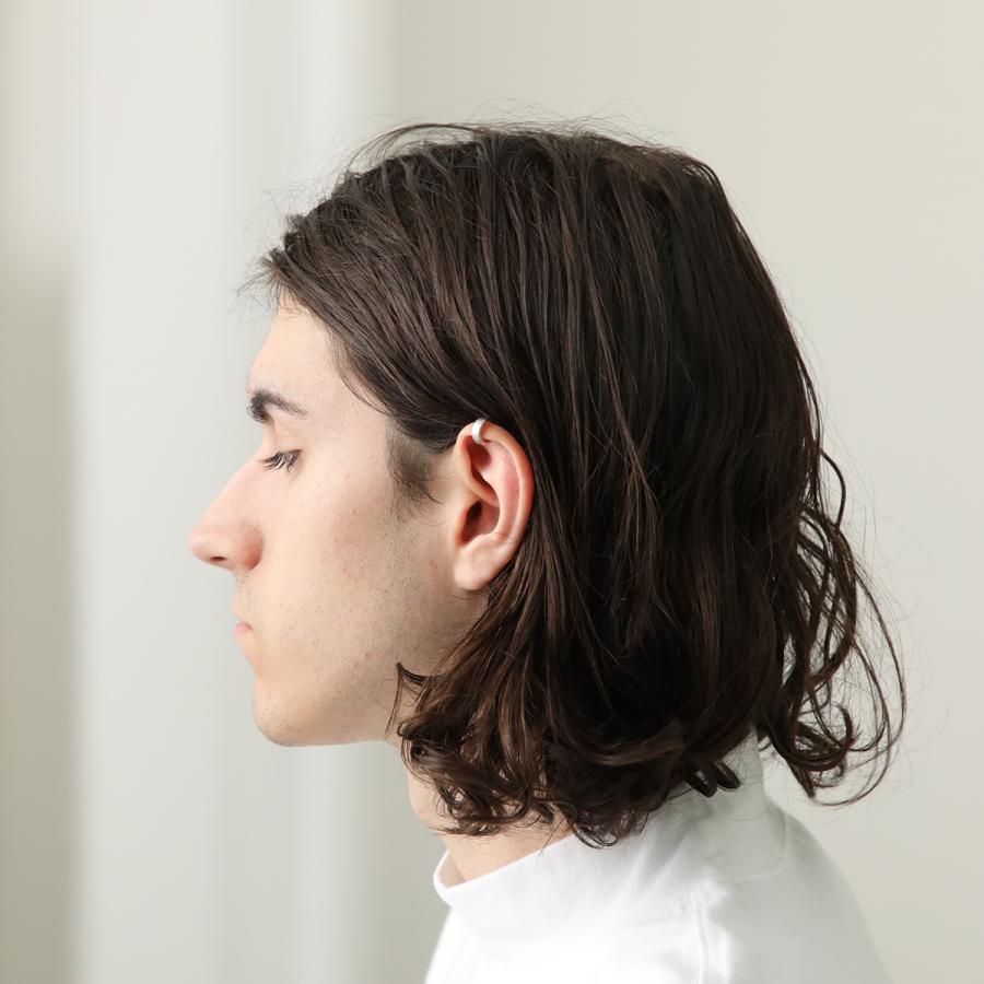 JIL SANDER ジルサンダー イヤーカフ J29VG0105 P6959 EM2 EARCUFF 8 メンズ 片耳販売 マットメタル バイカラー アクセサリー 049/SILVER ...