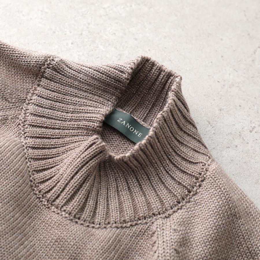 ZANONE ザノーネ セーター LUPO RAG 810128 ZR229 メンズ ニット 5ゲージ ウール 長袖 モックネック ラグラン 無地 カラー6色 : 361009300 ...