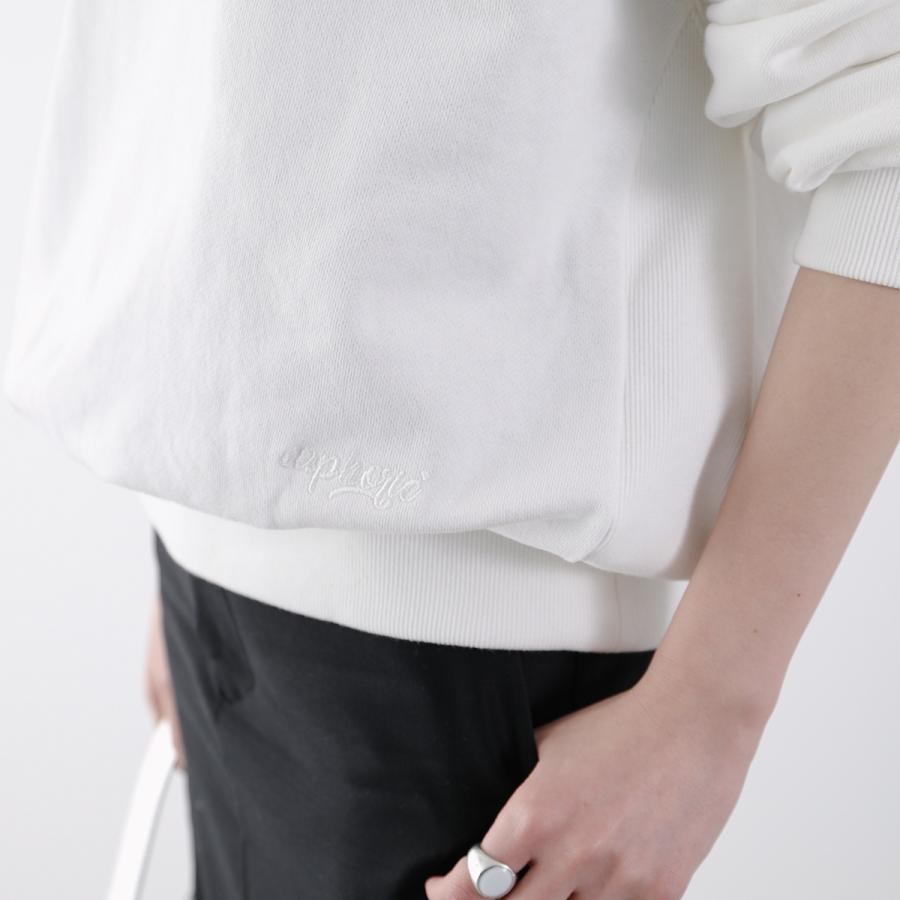 euphoric' ユーフォリック スウェットシャツ EU-CT5102 レディース プルオーバー トレーナー クルーネック 刺繍 コットン ...