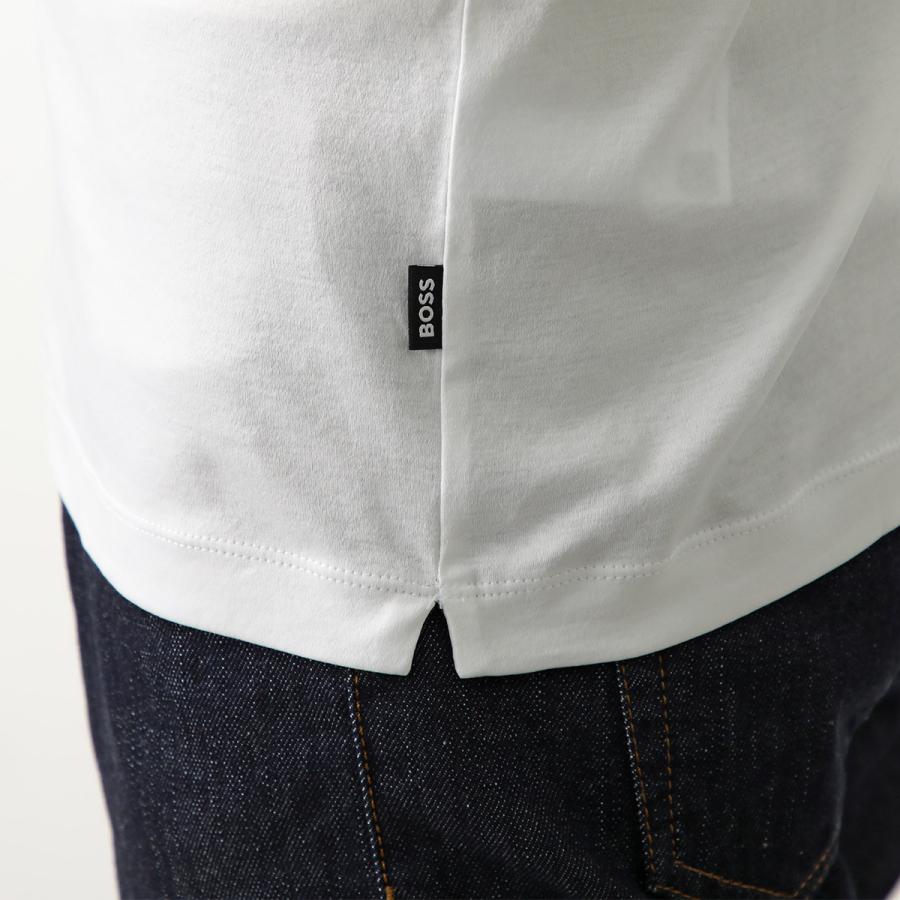 HUGO BOSS（ヒューゴ・ボス） Tシャツ 50523931 メンズ 半袖 クルーネック コットン カットソー 無地 ロゴ スリムフィット ...