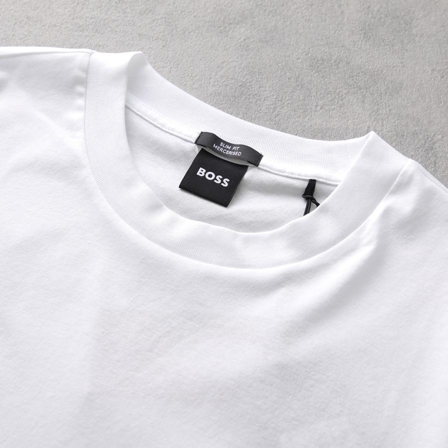HUGO BOSS ヒューゴボス Tシャツ 50523931 メンズ 半袖 クルーネック コットン カットソー 無地 ロゴ スリムフィット ...