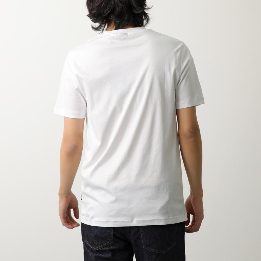 HUGO BOSS ヒューゴボス Tシャツ 50523931 メンズ 半袖 クルーネック コットン カットソー 無地 ロゴ スリムフィット ...