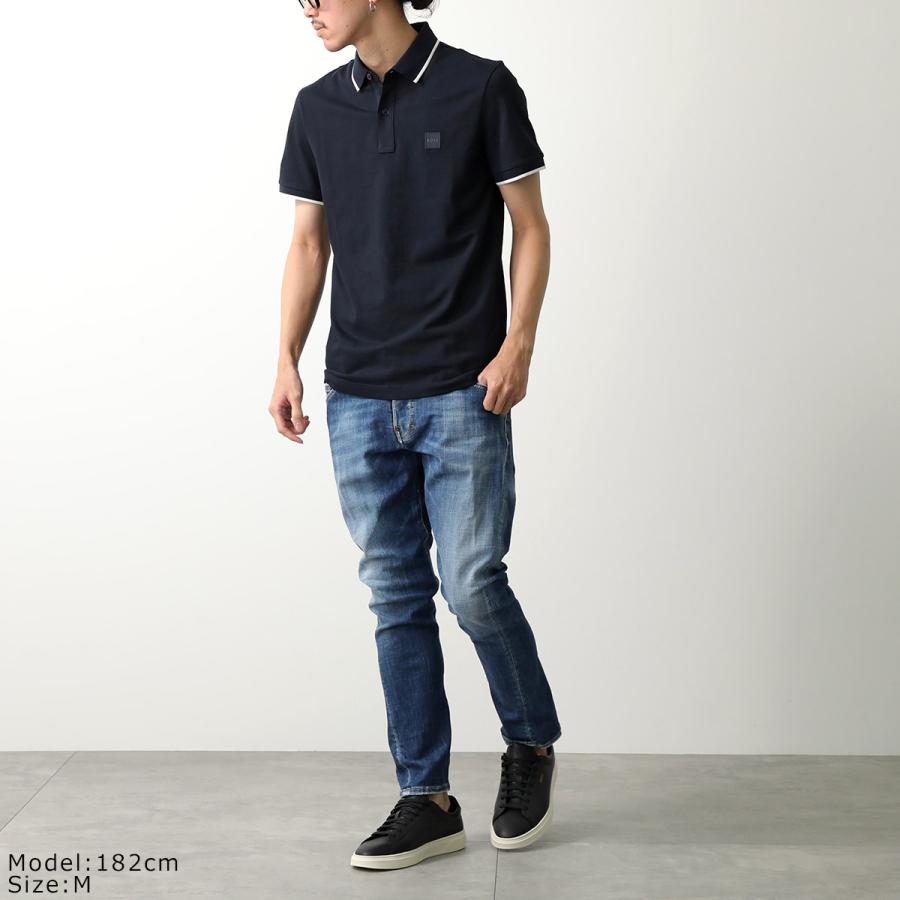 HUGO BOSS ORANGE ヒューゴボス オレンジ ポロシャツ 50507699 メンズ 半袖 コットン混紡 スリムフィット ストレッチ ...