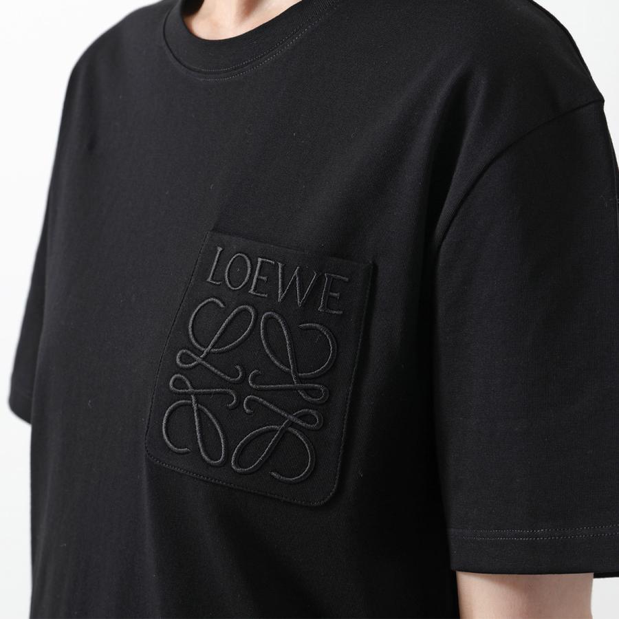 LOEWE ロエベ Tシャツ H526Y22XBC レディース 半袖 カットソー コットン 胸ポケット クルーネック アナグラム ロゴ 刺繍 1100 : インポートセレクトmusee ...