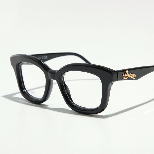 LOEWE ロエベ メガネ LW50047I レディース メンズ ウェリントン型 黒縁 フルリム セルフレーム メタルロゴ 眼鏡 めがね 伊達 ...