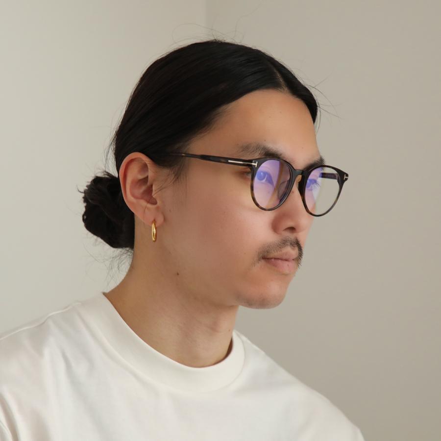 TOM FORD トムフォード メガネ TF5695-F-B FT5695-F-B メンズ ボストン型 ブルーライトカット セルフレーム フル ...