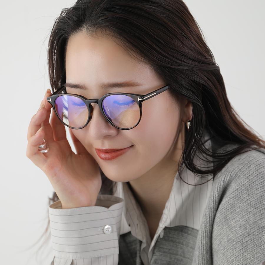 TOM FORD トムフォード メガネ TF5695-F-B FT5695-F-B メンズ ボストン型 ブルーライトカット セルフレーム フル ...