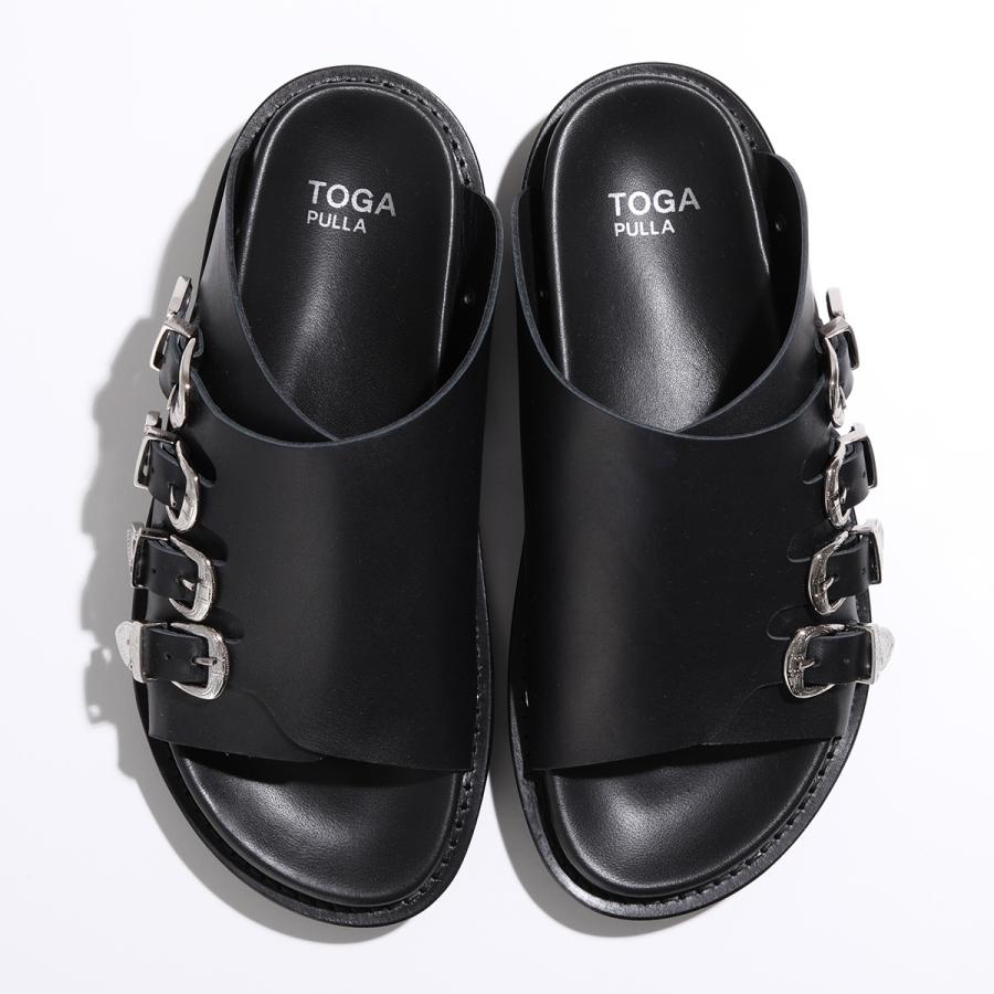 TOGA PULLA（トーガ プルラ） トーガ プルラ サンダル AJ1304 レディース レザー バックル ベルト シューズ 靴 BLACK : インポートセレクトmusee - 通販 ...