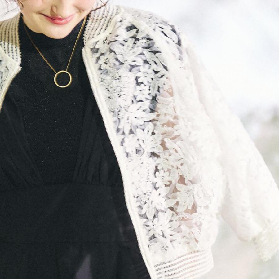 anana アナナ シアー ブルゾン a79-007 3D刺繍 レース 7分袖 レディース フラワー刺繍 チュール ジップアップ カラー2色 : インポートセレクトmusee - 通販 ...