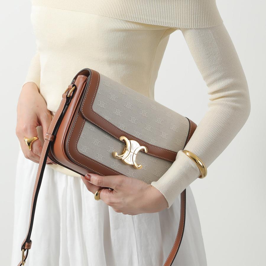 CELINE セリーヌ ショルダーバッグ Classique Triomphe クラッシック トリオンフ 191242FDT.02NT レディース クロスボディ 鞄 Natural/Tan ...
