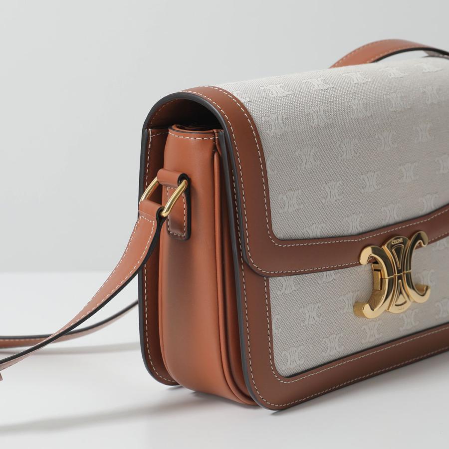 CELINE セリーヌ ショルダーバッグ Classique Triomphe クラッシック トリオンフ 191242FDT.02NT レディース クロスボディ 鞄 Natural/Tan ...