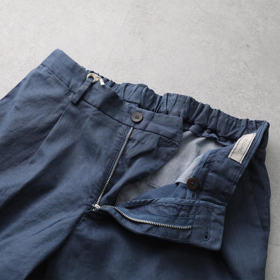 DEVORE Incipit デヴォレ インチピット ショートパンツ D155 G049 メンズ ハーフパンツ イージーショーツ ワンプリーツ リネンコットン ストレッチ 2色 : インポート ...