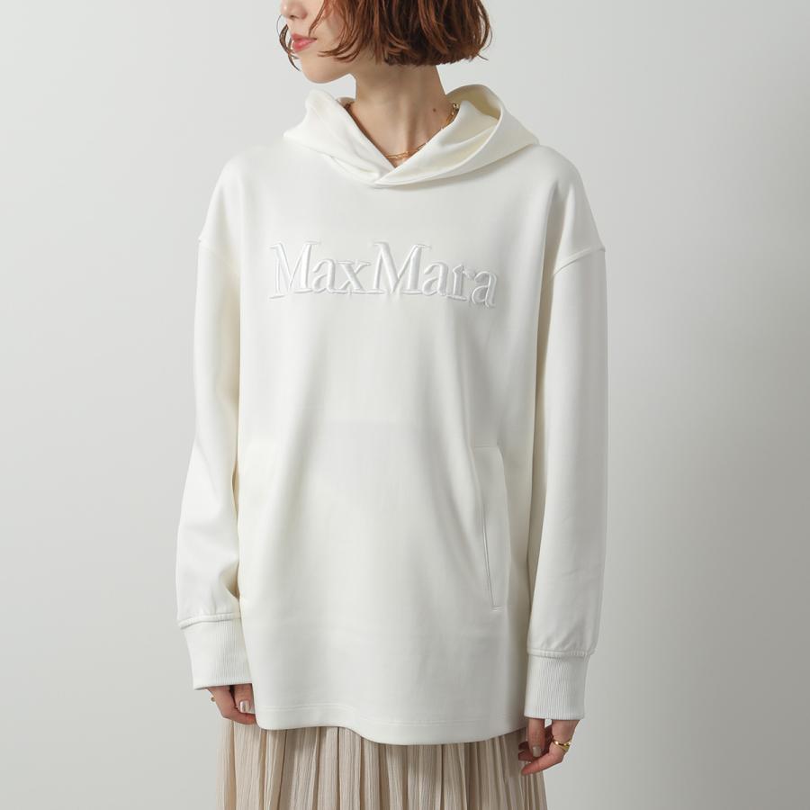 S MAXMARA MAX MARA エス マックスマーラ パーカー VISIERA ヴィズィエラ レディース コットンブレンド プルオーバー フーディ スウェット 刺繍ロゴ 001 ...