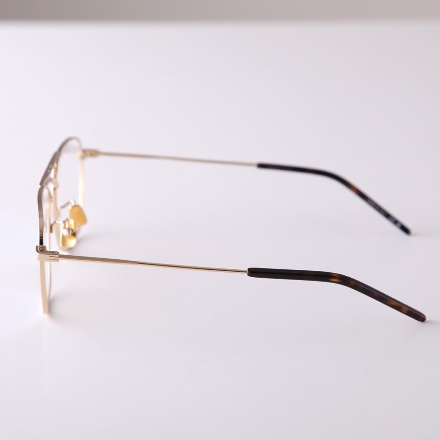 SAINT LAURENT サンローラン メガネ SL 309 OPT レディース メンズ ウェリントン型 ダブルブリッジ メタルフレーム ...
