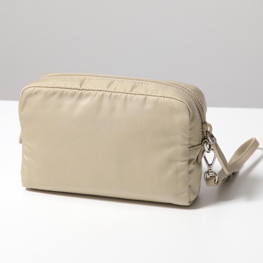 PRADA プラダ ポーチ VERA ヴェラ 1NS021 R067 レディース スモール 小物入れ メイクポーチ Re-Nylon ナイロン トライアングルロゴ リストレット付き ...