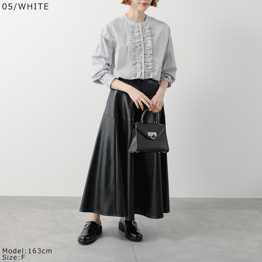 Torrazzo Donna TORRAZZO DONNA トラッゾドンナ ブラウス 6262-450 レディース フリル ストライプ シャツ 長袖 カラー3色 : インポートセレクト ...