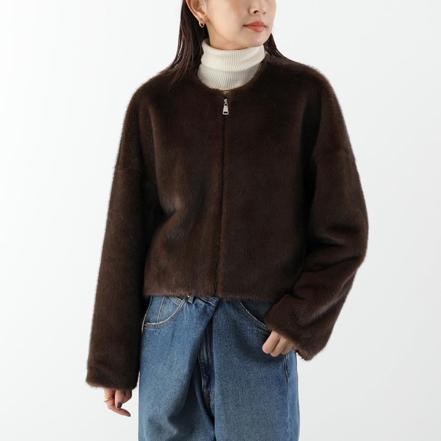 anana アナナ ファーブルゾン a79-015 レディース エコファー ミンクライク ノーカラー ショート丈 BRW : インポートセレクトmusee - 通販 - Yahoo!ショッピング