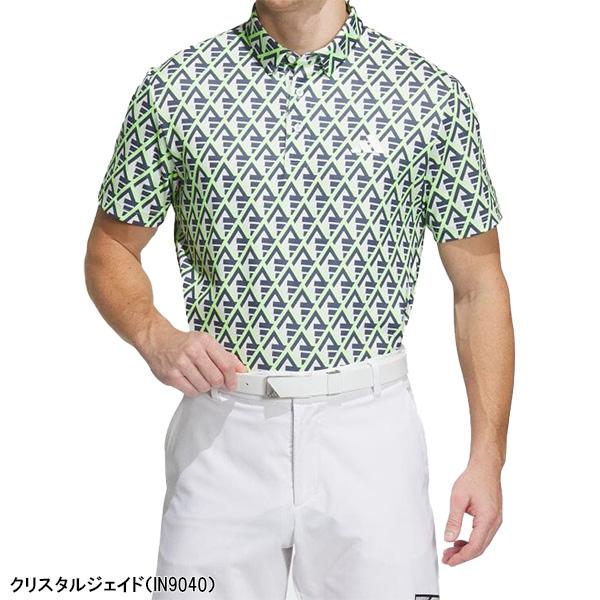 アディダス ゴルフ 半袖 ポロシャツ マルチカラードBOSプリントシャツ ボタンダウン メンズ IKK75 IN9039／IN9040 ...