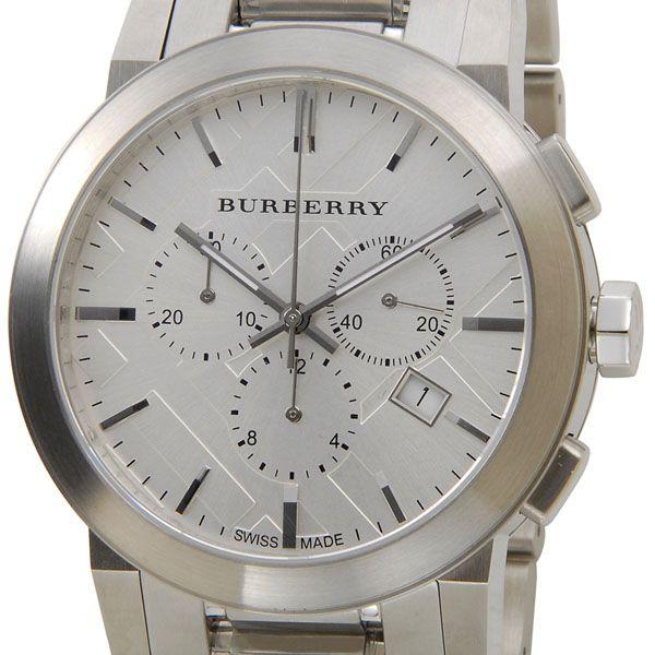バーバリー BURBERRY BU9350 The City シティ クロノグラフ クォーツ シルバー 腕時計 メンズ : bb9350 ...