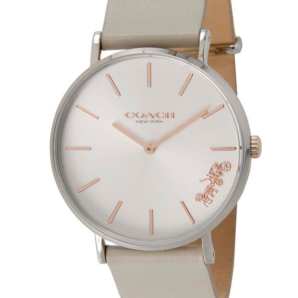 COACH コーチ 腕時計 レディース 14503116 PERRY ペリー シルバー×ライトグレー レザーウォッチ : s-select ...