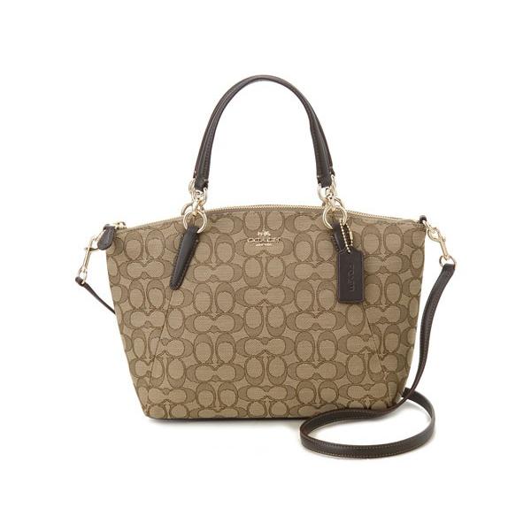 COACH（コーチ） トートバッグ F36625 IMC7C シグネチャー ケルシー 2WAY ショルダーバッグ ブラウン : s ...