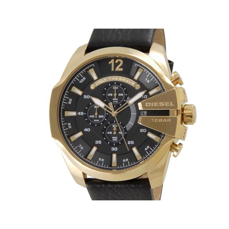DIESEL（ディーゼル） 時計 DZ4344 Mega Chief メガチーフ クロノグラフ ブラック×ゴールド メンズ 腕時計 新品 ...