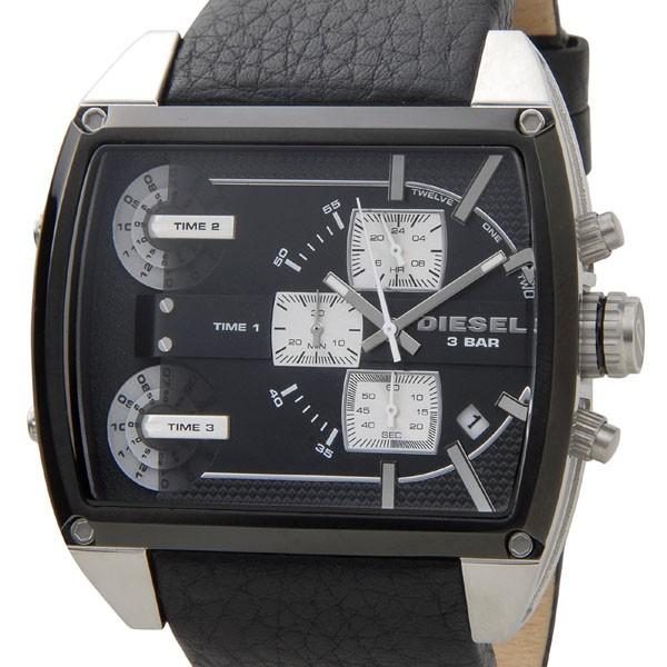 DIESEL ディーゼル 腕時計 DZ7326 MEGA TANK メガタンク 3ヵ国時計表示 ブラック メンズ ウォッチ 新品 送料無料 ...