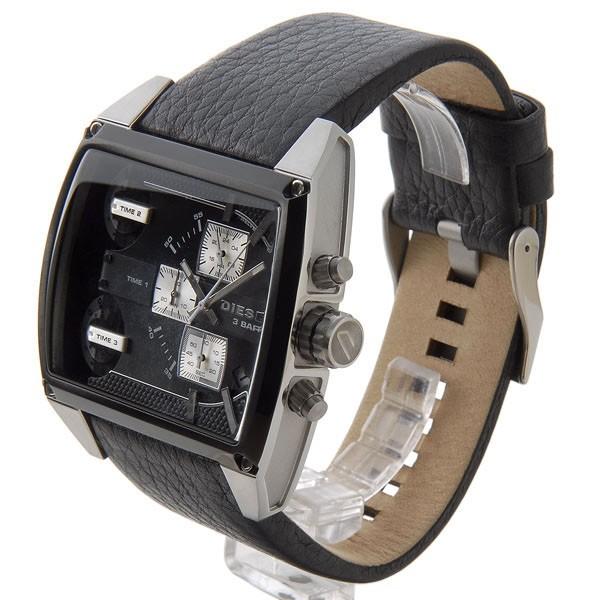 ディーゼル DIESEL 腕時計 DZ7326 MEGA TANK メガタンク 3ヵ国時計表示 ブラック メンズ ウォッチ 新品 送料無料 ...