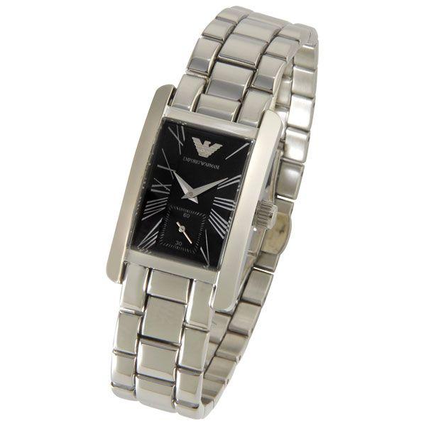 エンポリオ アルマーニ 腕時計 クラシック スモールセコンド ブラック レディース AR0157 EMPORIO ARMANI : s ...