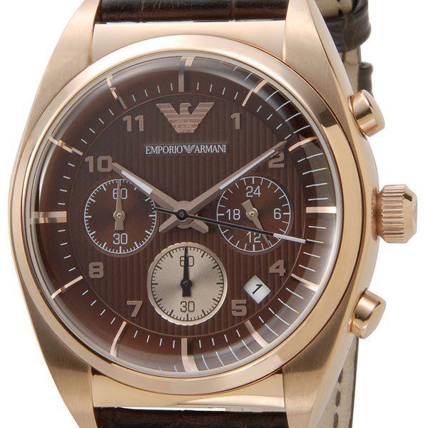 EMPORIO ARMANI エンポリオ アルマーニ 腕時計 AR0371 ブラウン メンズ ブランド : s-select - 通販 ...