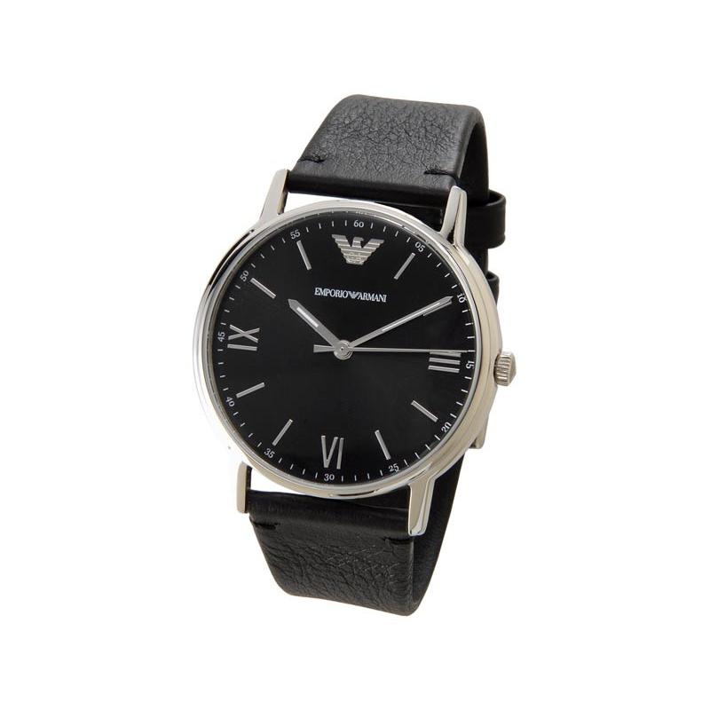 エンポリオアルマーニ EMPORIO ARMANI 時計 AR11013 KAPPA カッパ レザーベルト ブラック メンズ 腕時計 送料無料 ...