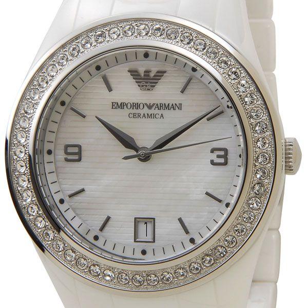 EMPORIO ARMANI エンポリオ アルマーニ 男女兼用 腕時計 セラミカ ホワイト ジルコニアトリム AR1426 ブランド : s ...