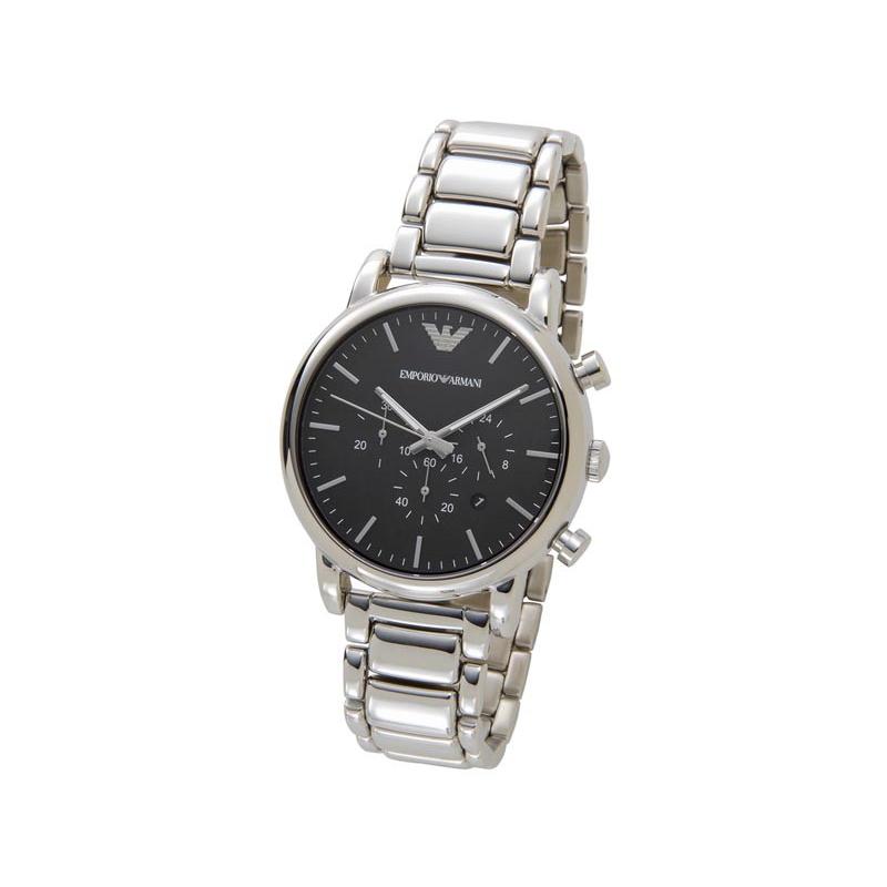 EMPORIO ARMANI エンポリオアルマーニ 時計 AR1894 Classic クラシック ルイージ クロノグラフ ブラック メンズ ...