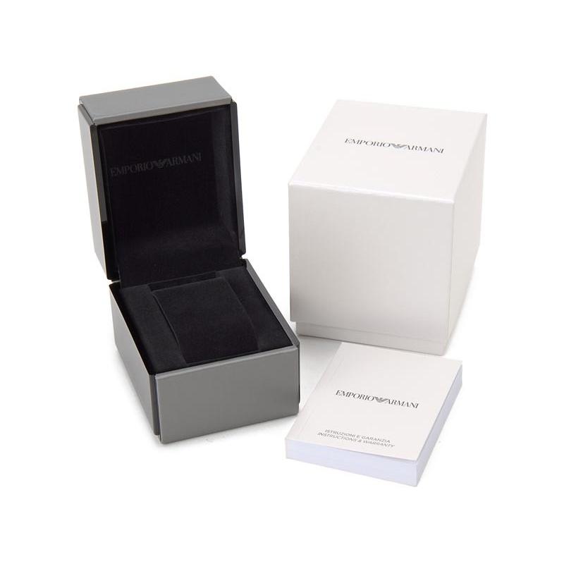 EMPORIO ARMANI エンポリオアルマーニ 時計 AR1996 グレー×ブラウン レザーベルト メンズ 腕時計 【送料無料】 : s ...