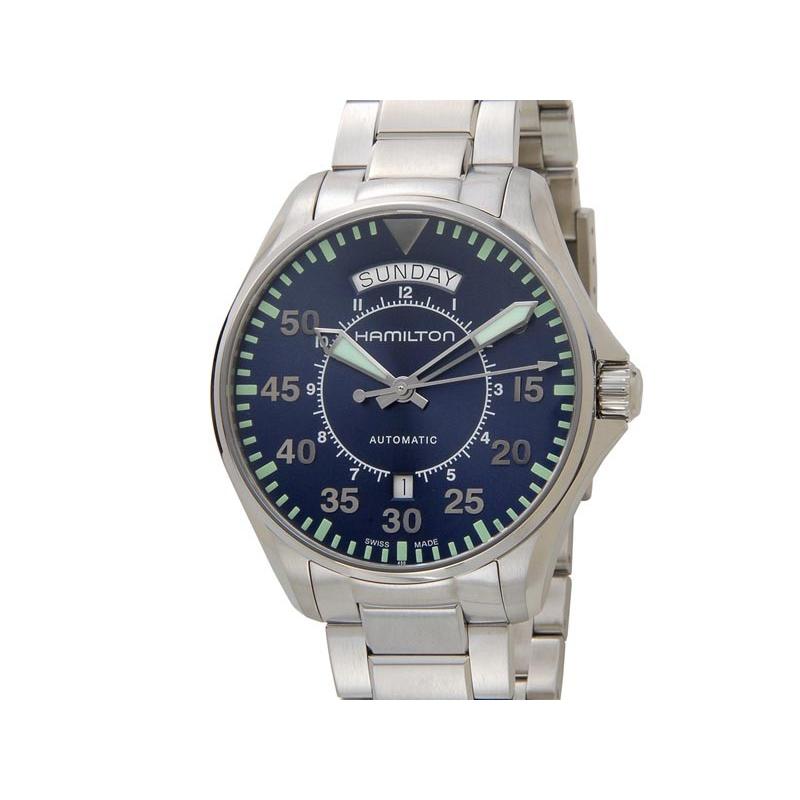 HAMILTON ハミルトン メンズ 腕時計 H64615145 Khaki カーキ アビエーション パイロット オート ブルー : s ...