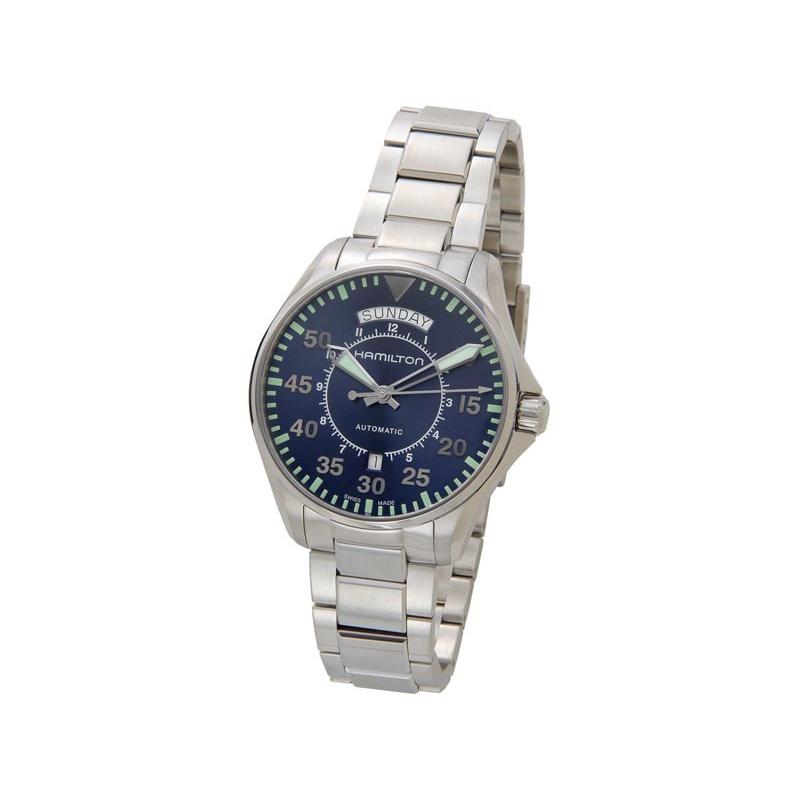 HAMILTON ハミルトン メンズ 腕時計 H64615145 Khaki カーキ アビエーション パイロット オート ブルー : s ...